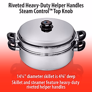 Precise Heat Surgical Stainless-Steel Oversized Skillet