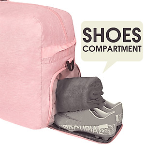 32" Foldable Duffle Bag 100L for Travel Gym Sports Lightweight Luggage Duffel By WANDF (32 inches (100 Liter), Pink Denim 32'')