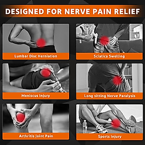 Healrecux Sciatica Pain Relief Brace Devices, Upgraded Brace for Sciatic Nerve Pain with Dual Pressure Pad Targeted Compression, Sciatic Nerve Brace Acupressure Massage Point Brace for Men and Women