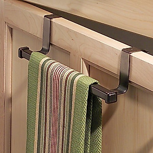 iDesign Marcel Steel Over-the-Cabinet Towel Bar - 9.7" x 2.4" x 5.6", Bronze