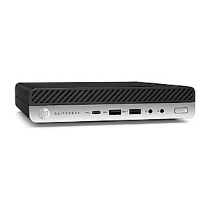 HP EliteDesk 800 G4 Mini Business Desktop - 8th Gen i5-8600T, 8GB DDR4 RAM, NVMe 256GB SSD, WiFi, Wired Keyboard & Mouse,Windows 10 Pro (Renewed)