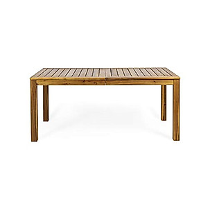 Christopher Knight Home Gloria Outdoor Rustic Acacia Wood Dining Table, Teak