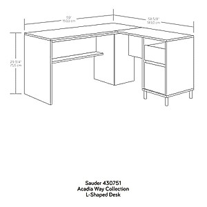 Sauder Acadia Way 5-Shelf Tall Bookcase with Doors in Raven Oak, Raven Oak Finish