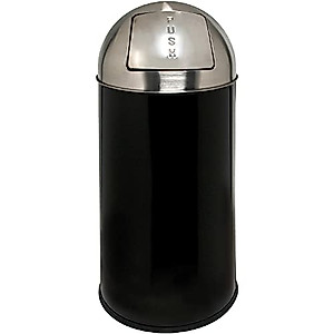 Genuine Joe - GJO58886 Push Open Round Top Receptacle