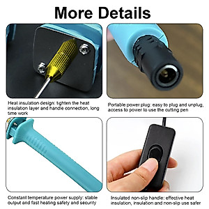 Foam Cutter Electric Hot Wire Foam Cutter Kit Foam Cutting Pen Set 30W 10cm Styrofoam Cutting Pen With Power Adaptor Electric Cutting Machine Pen Tools Kit For Art Making Foam Carving