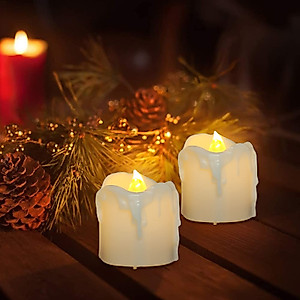 PChero Battery Operated Tea Lights with Timer, 12pcs Warm White LED Timed Flameless Candles Flickering, 6Hours On Per 24Hours Cycle, Ideal for Thanksgiving Christmas Wedding Home Decor