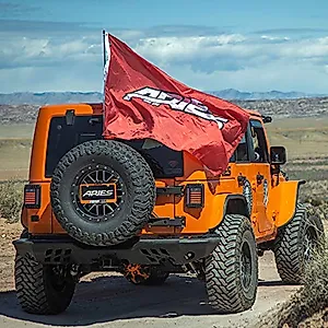 ARIES 2563000 Jeep Wrangler JK Heavy-Duty Adjustable Rear Door Spare Tire Carrier for Up to 37-Inch Wheels