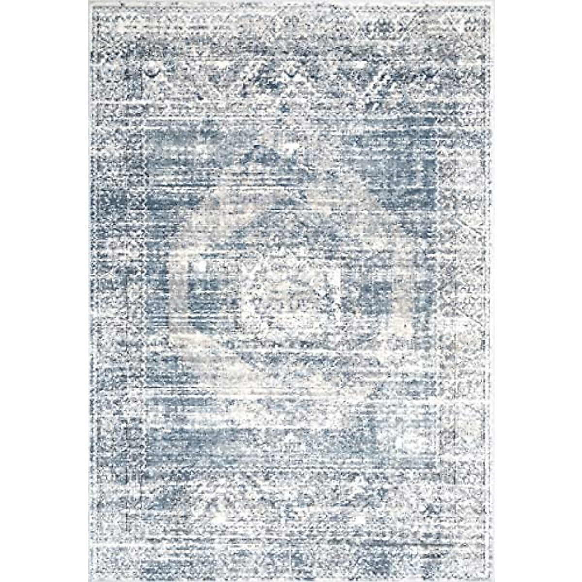 nuLOOM Matisse Distressed Vintage Area Rug, 5' 3" x 7' 7", Blue
