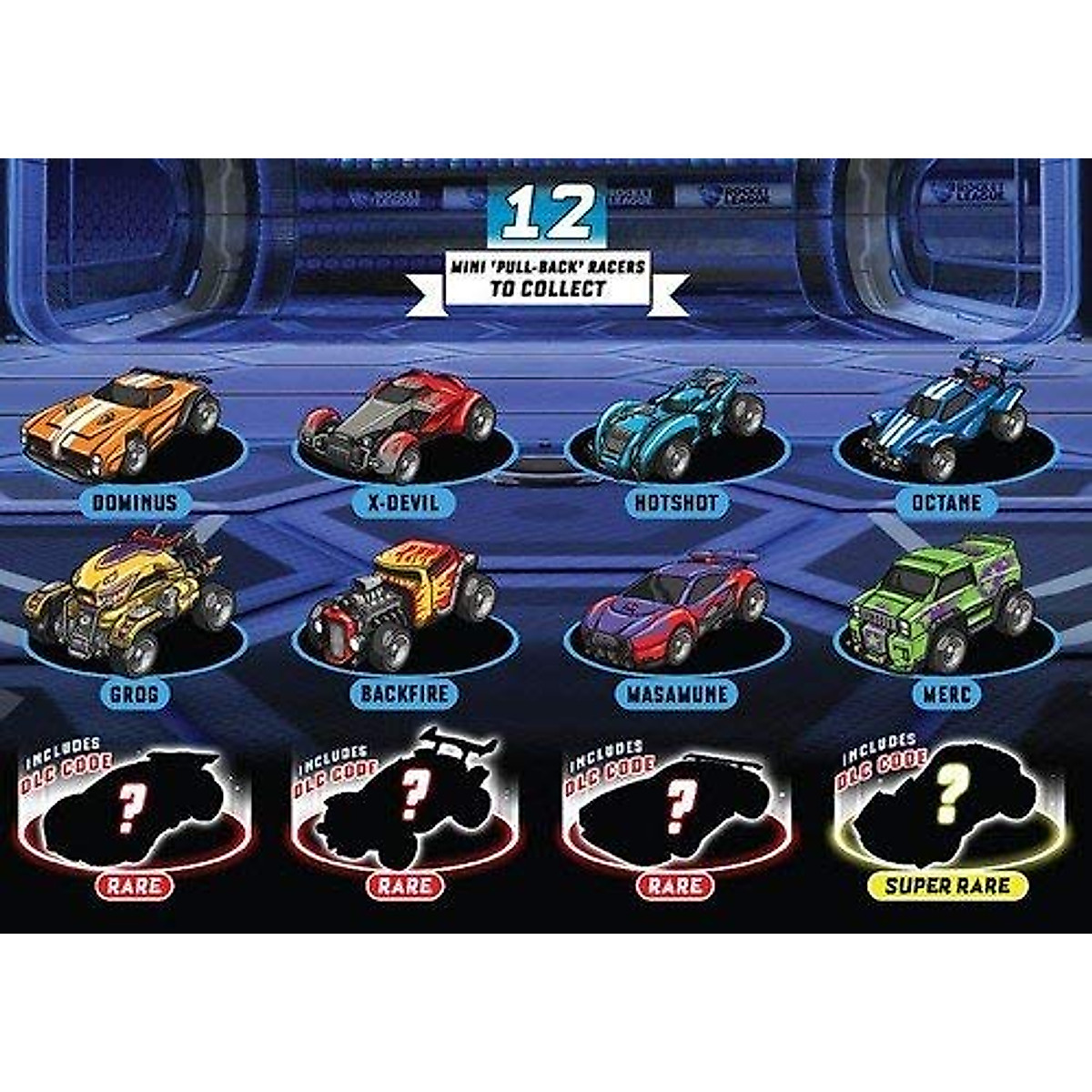 Rocket League Mini Pull-Back Racer Car Mystery Balls Factory Sealed Box of 20