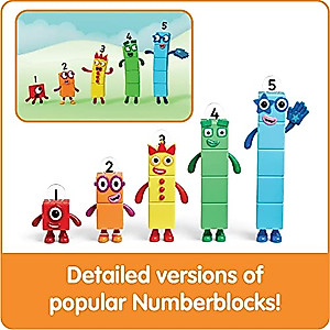 hand2mind Numberblocks Friends One to Five Figures, Cartoon Action Figure Set, Toy Figures, Play Figure Playsets, Small Figurines for Kids, Number Toys, Math Toys for Kids 3-5, Birthday Gifts for Kids
