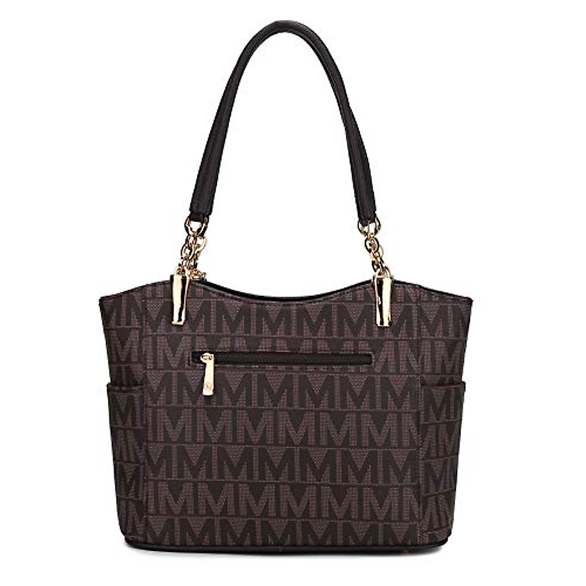 Mia K Collection Shoulder Handbag for Women: Vegan Leather Satchel-Tote Bag, Top-Handle Purse, Ladies Pocketbook Red