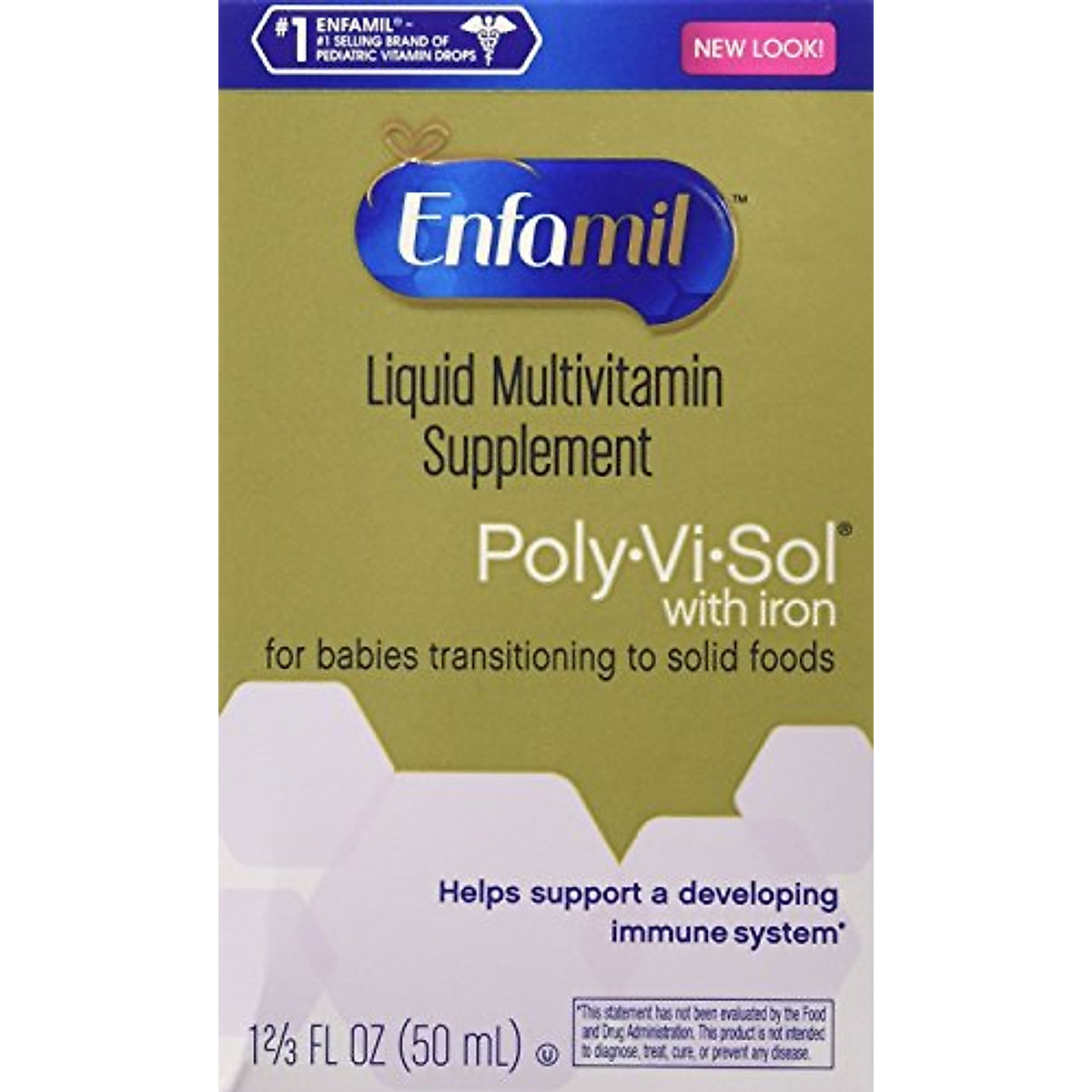Enfamil Poly-Vi-Sol Multivitamin Supplement Drops with Iron for Infants and Toddlers, 3 Count