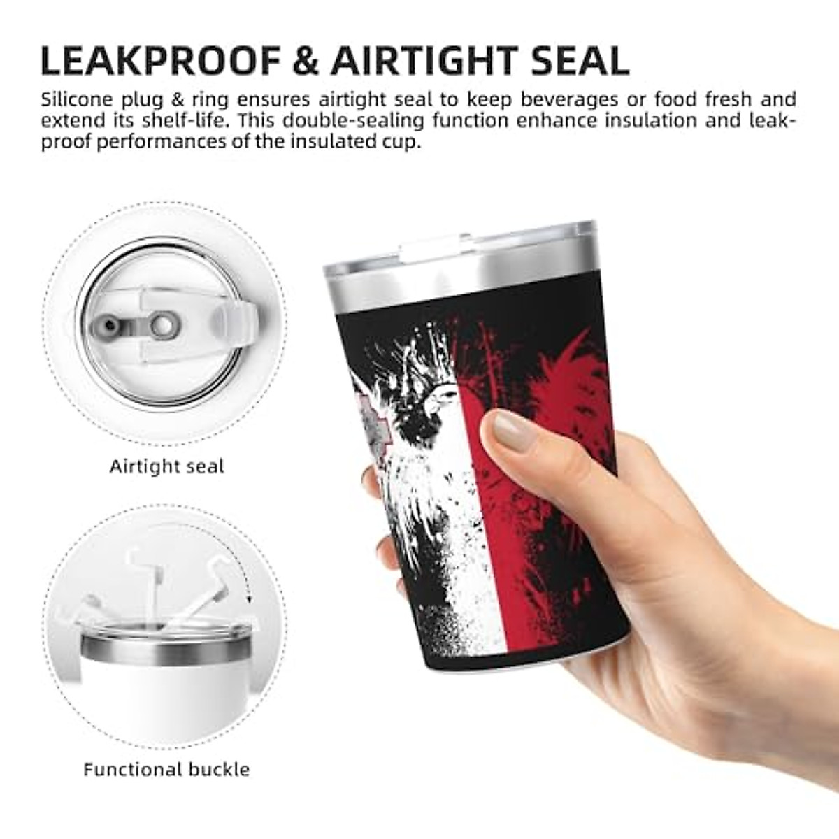 12oz Tumbler Malta Maltese Flag Stainless Steel Cup With Straw And Lid Spill Proof Bulk Double Wall Vacuum Reusable Water Tumblers For Cold Hot Drink