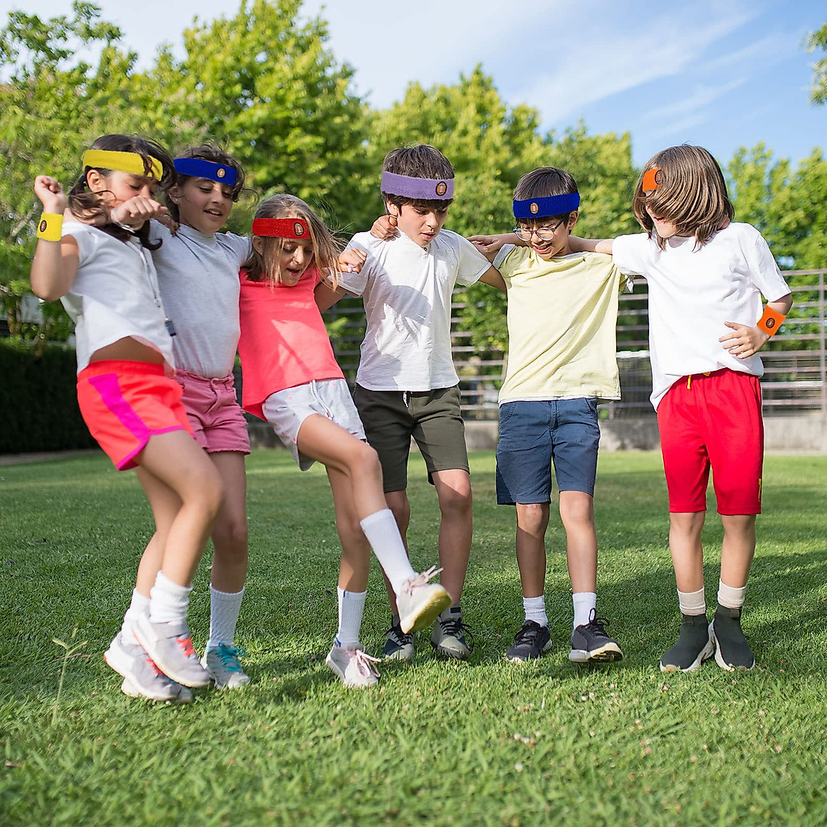 6 Sets Kids Football Wristbands Sweatbands Kit 6 Pairs Athletic Football Wrist Sweatbands,Wrist Sweatband Wicking Wrist Sweatband Terry Cloth Wristband for Party Accessories