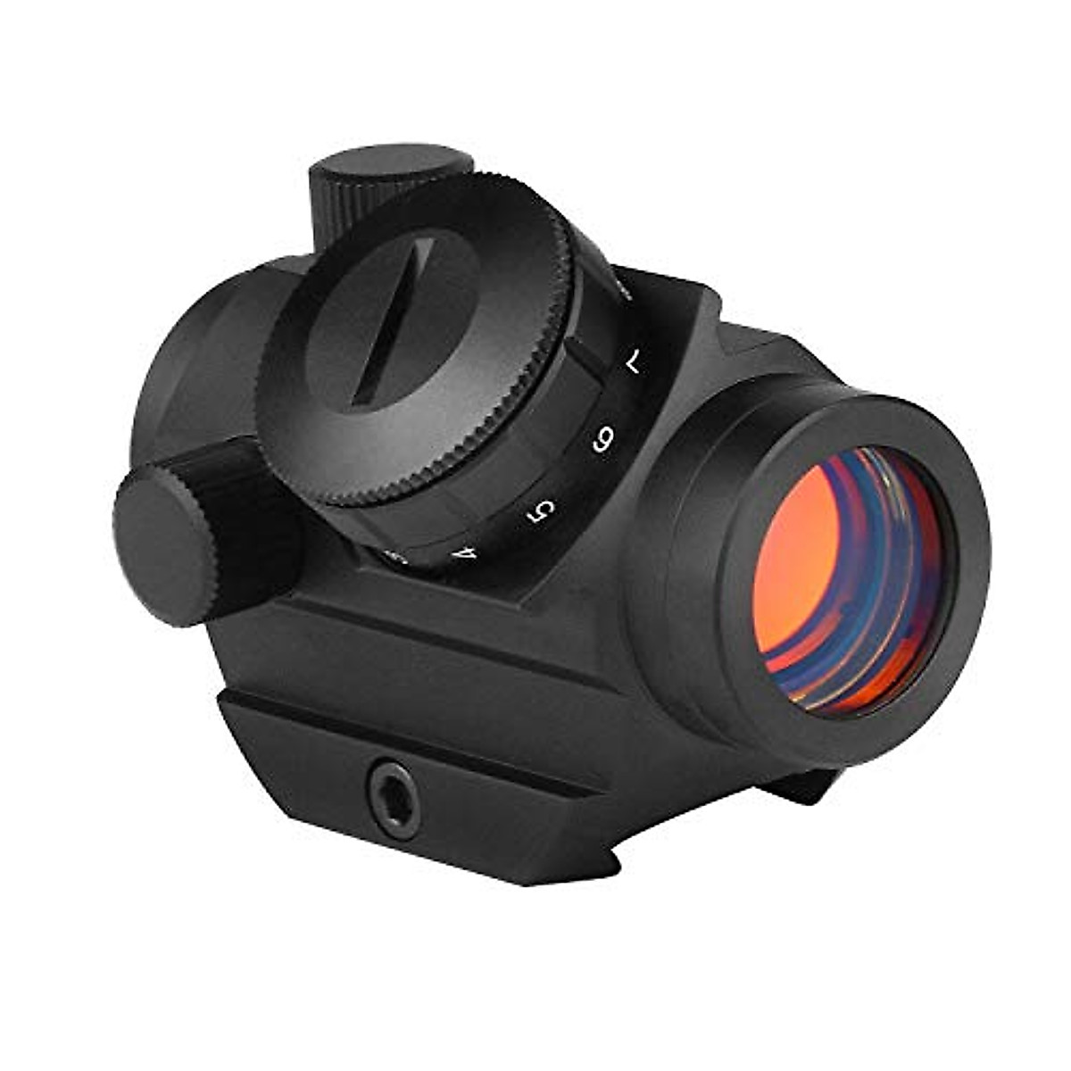 Beileshi Red Dot Sight, 4 MOA Compact Red Dot Gun Sight Rifle Scope with 1 inch Riser Mount (Black Color)