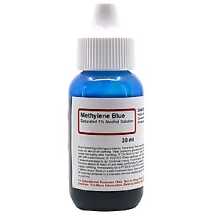 ALDON Innovating Science Methylene Blue, Saturated 1% Alcohol Solution, 1 fl oz (30mL) - The Curated Chemical Collection