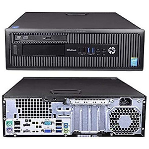 HP 800 G1 Small Form Desktop Computer Tower Bundle Package (Intel Core i5, 8GB Ram, 1TB HDD, Dual 19 Inch LCD Monitor (Brands may vary), WIFI, DVD-RW - Windows 10 Pro (Renewed)
