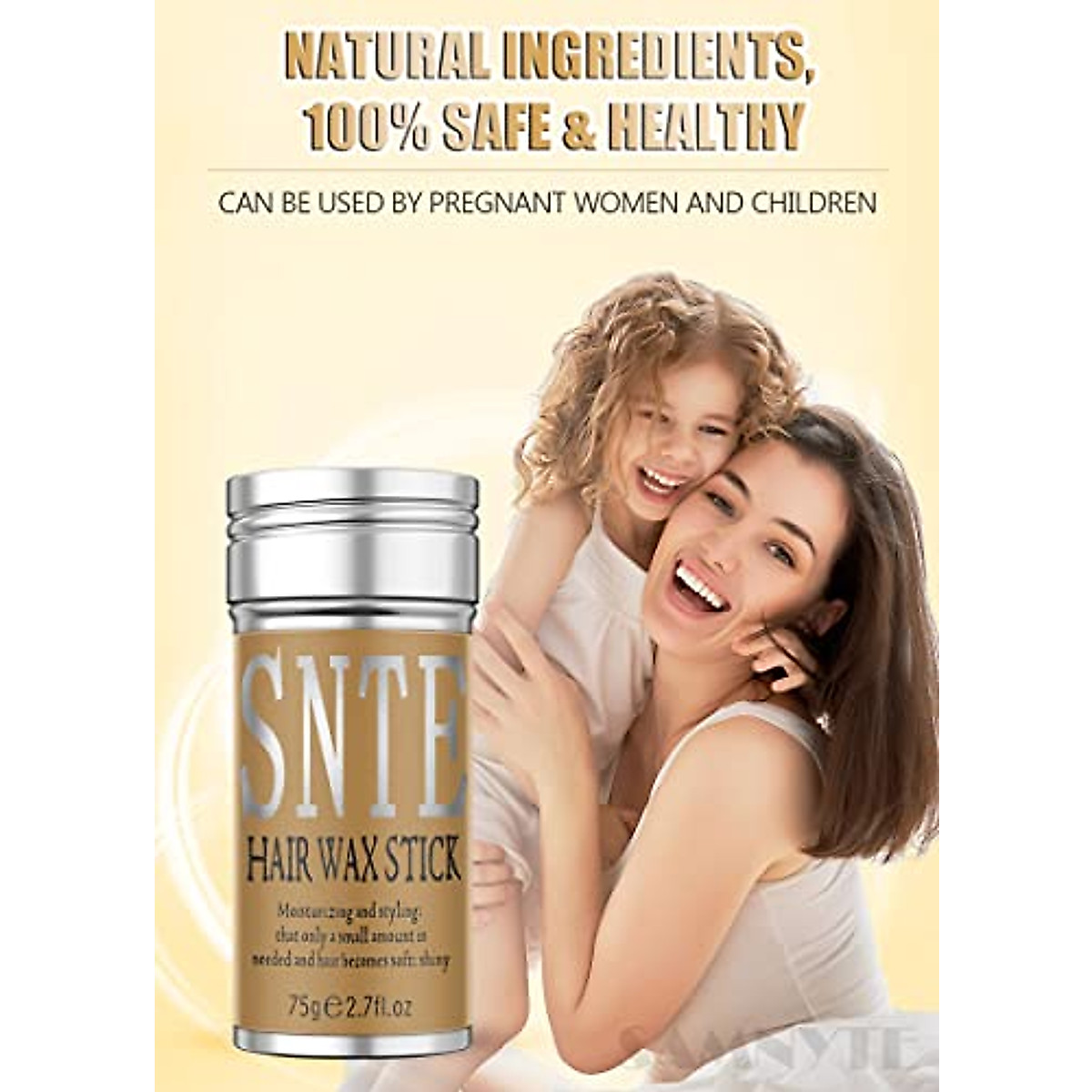 Hair Wax Stick, 2pcs - Wax Stick for Hair Wigs Fly away Hair Tamer Stick for Smoothing Flyaways & Taming Frizz, Flyaways Hair Stick Hair Wax for Women & Baby Hair, New Upgrade Slick Stick by Samnyte