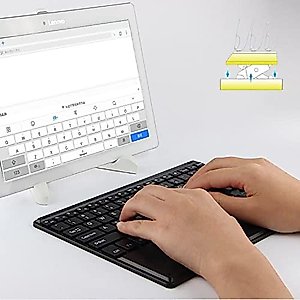 BoxWave Keyboard Compatible with Acer ConceptD 7 Ezel CC715-71-7163 (15.6 in) - SlimKeys Bluetooth Keyboard with Trackpad, Portable Keyboard with Trackpad - Jet Black