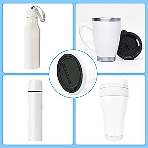 Yddcpbb 30 Pieces Rubber Bottoms for Sublimation Tumbler, Silicone Bottoms for Tumblers, Protective Antislip Rubber Bottom with Adhesive for Wine Tumblers, Skinny Tumblers, Mason Jars, Black (56MM)