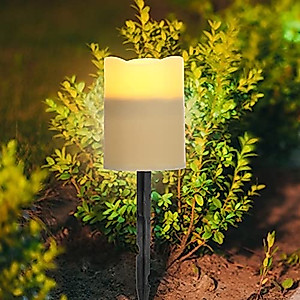ibasenice Led Solar Tea Lights Flameless Tealight Candles Outdoor Lighting Night Light for Lantern Garden Camping and Home Decor 4pcs