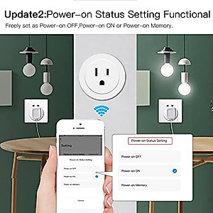 MOES Smart Dimmer Plug, Plug in Lamp Dimmer Outlet for Dimmable LED, CFL, Halogen and Incandescent Bulbs, Brightness Adjust Socket, Tuya Smart Life App Control, Work with Alexa and Google, 2.4GHz WiFi