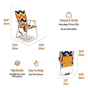 SUNNYFEEL Tall Folding Lawn Beach Chair Lightweight, Portable Sand Chair for Adults Heavy Duty 300 LBS with Cup Holders, Foldable Camping Lawn Chairs for Camp/Outdoor/Travel/Picnic/Concert/Sports