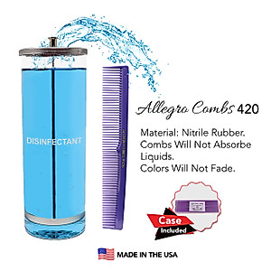 Allegro Combs #420 Hair Combs Barber Comb Beard Comb Combs For Women Mustache Comb Pocket Comb Set 12 Units