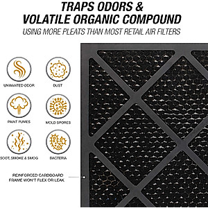 Tiger Tough HEPA 500 Activated Carbon Filter for Air Scrubbers - 16" x 16" x 1" (1)