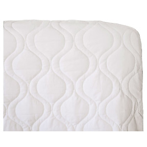 SheetWorld Quilted Fitted Square Play Yard Mattress Pad 38 x 38 for Joovy Room, Solid White, Made in USA