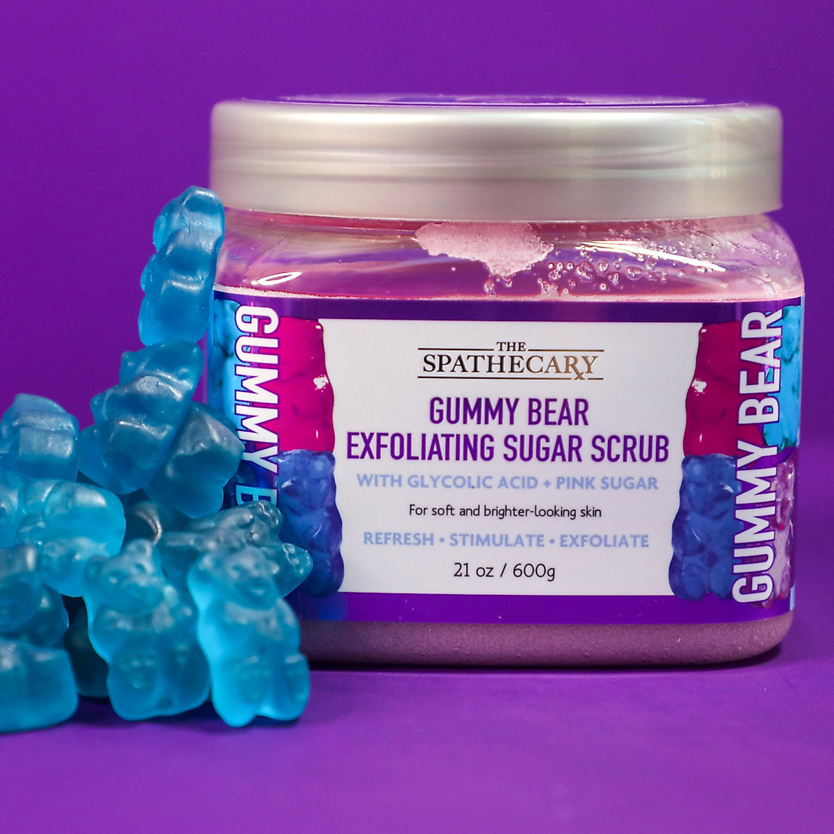 The Spathecary Body Scrub, Exfoliating-Nourishing-Refreshing-Smoothing Body Care 21 oz. (21 oz, Gummy Bear)