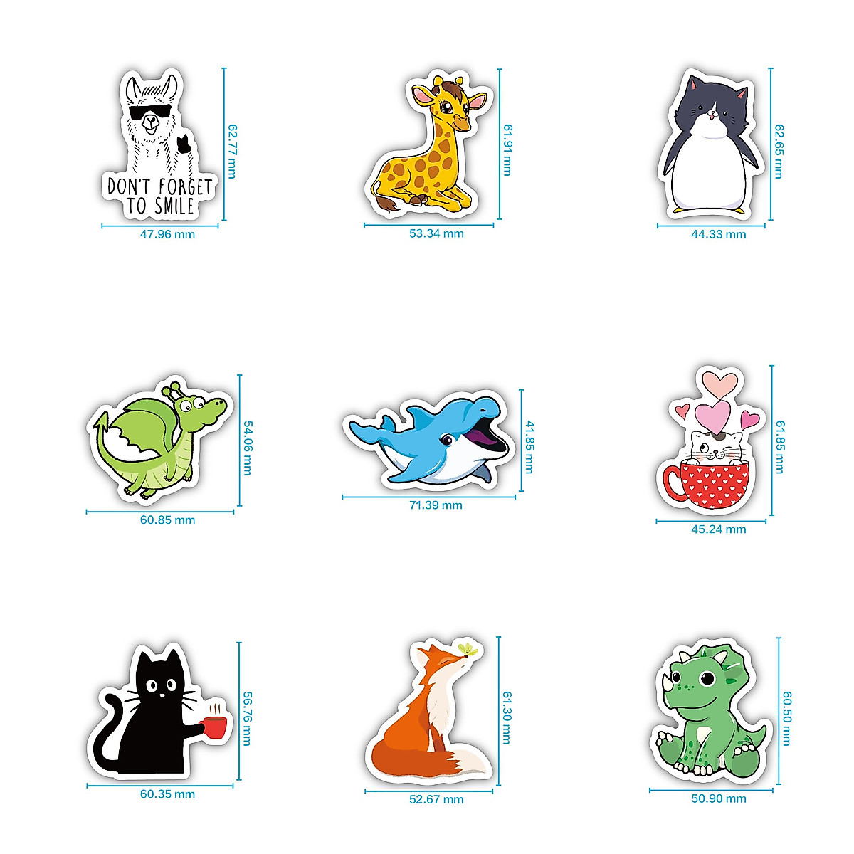 Vsco Aesthetic Animals Stickers,100pcs Cute Animals Stickers for Kids Teens Girls,Teacher Reward Stickers, Vinyl Waterproof Pack for Water Bottles Laptop Skateboard Computer Phone