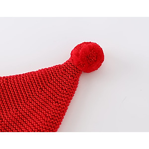 LLmoway Toddler Beanies Girls Infant Boy Knit Hat Kids Christmas Hats Baby Slouchy Cotton Cap Red