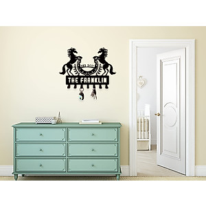 Personalized Key Holder Decorative,Personalized Name Key Rack,Horse Key Holder for Wall, Wall Mounted Key Hooks