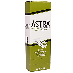 Astra Superior Premium Platinum Double Edge Safety Razor Blades, 5 Count (Pack of 3)