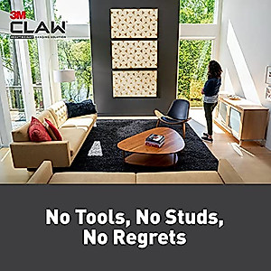 3M CLAW Drywall Picture Hanger with Temporary Spot Marker, Holds 15 lbs, 6 Hangers, 6 Markers/Pack