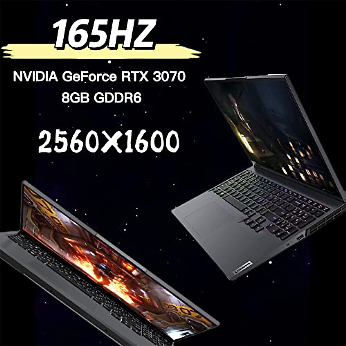 Lenovo Legion 5 Pro Gaming Laptop, 16" 165Hz QHD IPS Computer, AMD Ryzen 7 5800H 3.2GHz, 16GB RAM, 1TB SSD, NVIDIA GeForce RTX 3070 8GB GDDR6, Windows 11 Home, Grey Black, EAT Mouse Pad