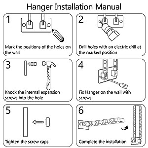 Bakala Wall Mount Clothes Drying Rack, Space Save Folding Laundry Drying Rack, Collapsible Clothes Organizer Hat Hook Coat Racks Hanger for Bathroom, Bedroom, Balcony and Closet