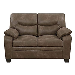 Meagan Padded Loveseat Brown