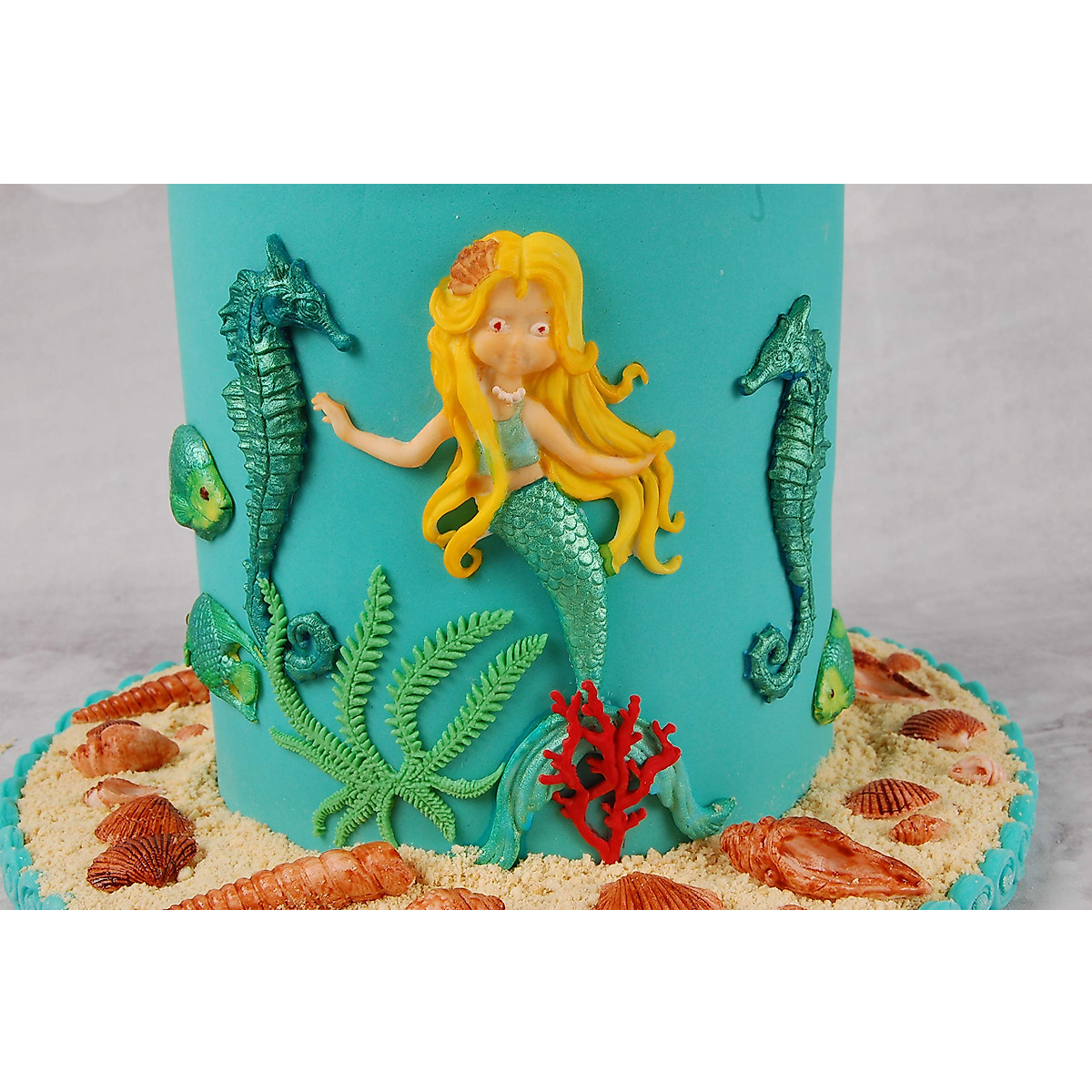 Katy Sue Mermaid Silicone Mold for Cake Decorating, Crafts, Cupcakes, Sugarcraft, Candies, Chocolate, Card Making and Clay, Food Safe Approved, Made in The UK