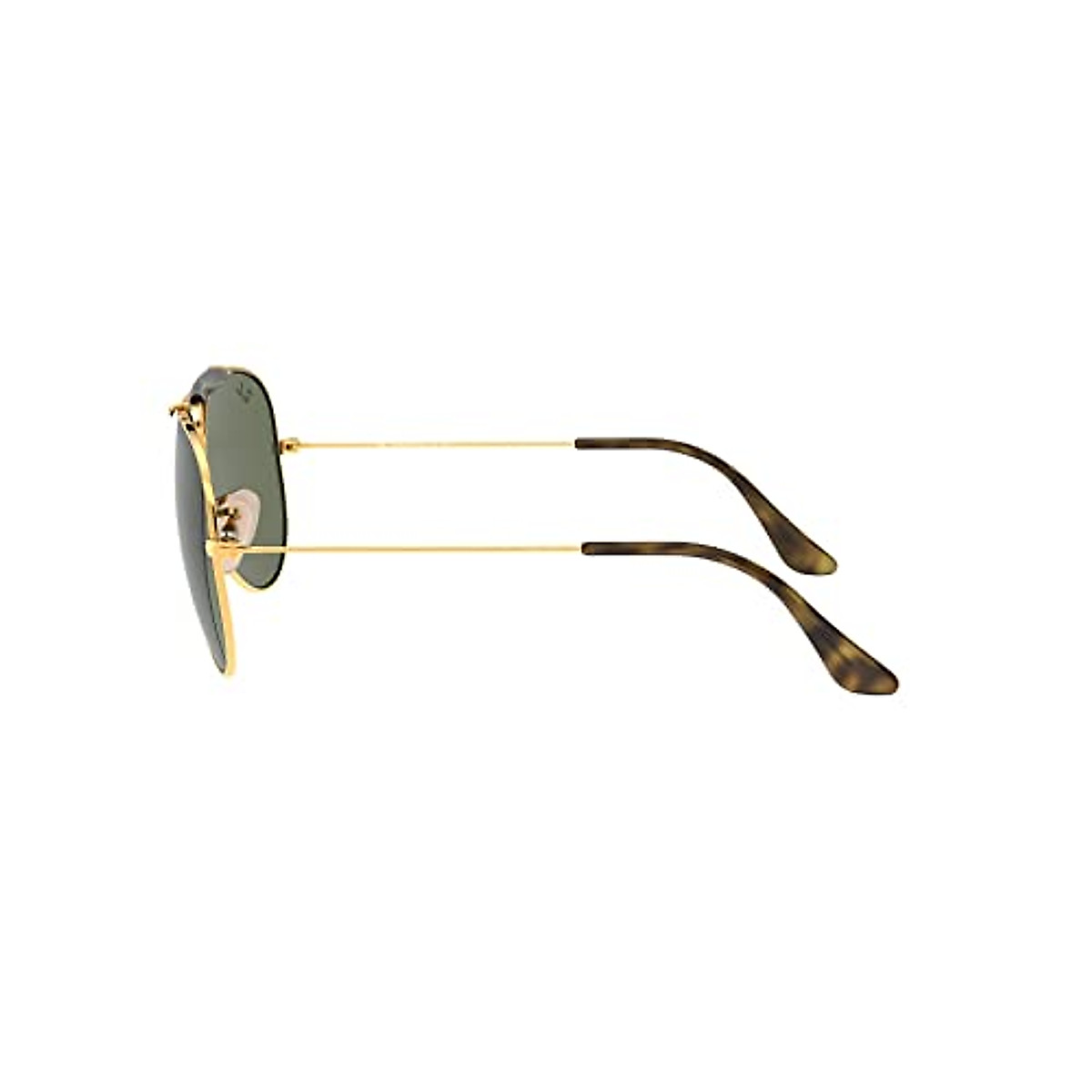 Ray-Ban RB3029 Outdoorsman II Aviator Sunglasses, Gold/G-15 Green, 62 mm