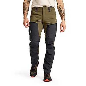 RevolutionRace Men’s RVRC GP Pro Pants, Durable and Ventilated Pants for All Outdoor Activities, Dark Olive, 2XL