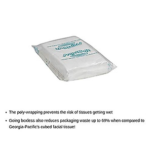 GEORGIA-PACIFIC Angel Soft Professional Series Premium Facial Tissue by GP PRO (Georgia-Pacific), PolyFlex Case, 47580, 96 Sheets Per Pack, 54 Packs Per Case, White, Sheet (Wxl) 8.300" x 7.800