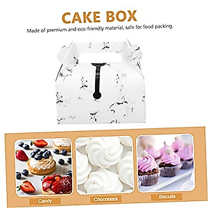 Zerodeko 10pcs Boxes Baking Box Mini Paper Cups Mini Cake Dome Cake Boxes Mini Muffins Gable Gift Boxes Cake Wrapping Boxes Mini Cake Boxes Paper Dessert Box Cake Holders White Cheese Food