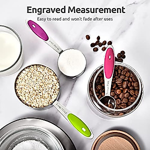 U-Taste 12 Piece Measuring Cups and Spoons Set in 18/8 Stainless Steel : 7 Measuring Cups & 5 Measuring Spoons