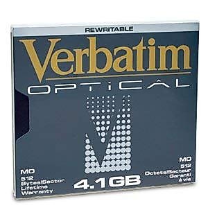 Verbatim 92841 4.1gb 512b/S 5.25" Rewritable Magneto Optical Disk 1pk