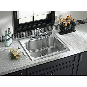 KOHLER K-3362-1-NA Staccato Single-Basin Self-Rimming Kitchen Sink, Stainless Steel