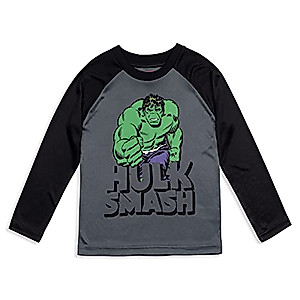 Marvel Avengers Spider-Man Hulk Captain America Iron Man Little Boys 4 Pack Athletic T-Shirts Multicolor 7-8