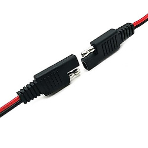 BELOMI 5 Pack 12 AWG 2 Pin Quick Disconnect Wire Connectors, Solar Panel Polarized Wire Harness Lead Cable, Red and Black Wire Connector for Motorcycle Car Tractor Boat, Car Accessories