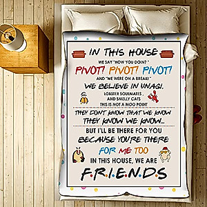 Launchigo Personalised Friends Series Blanket. Fleece Throw Friends TV Show Blanket with Dialogues for Friends Fan. Best Gift for Christmas & Birthday. (Friends Blanket 01, 60" X 80")